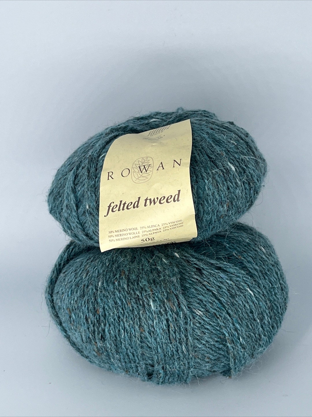 Rowan Felted Tweed Yarn, 50g Each, Color: 152 Blue, Lot of 2 - Etsy