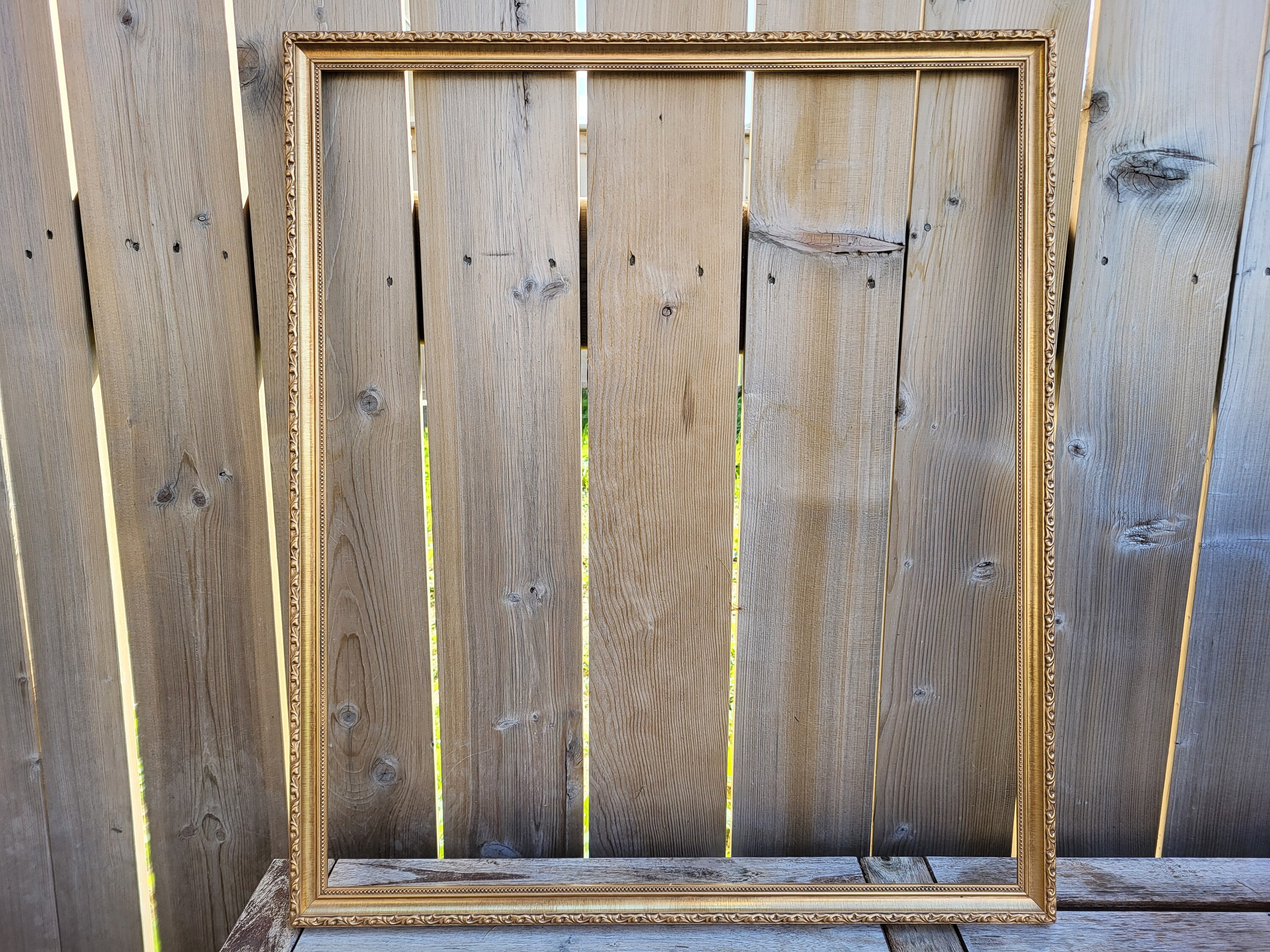 Large Ornate Gold Vintage Open Frame, Large Gold Wedding Frame, Gold ...