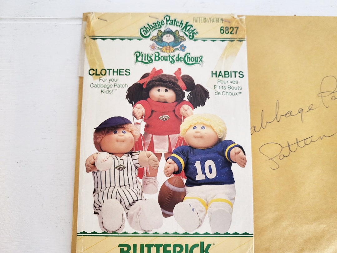 Vintage Retro Clothes for Cabbage Patch Kids Butterick Sewing Pattern ...