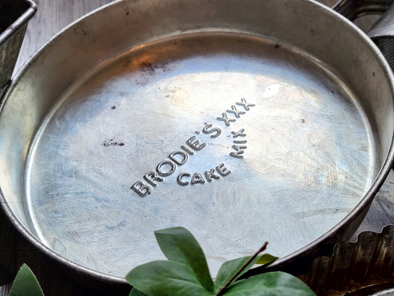 Farmhouse Vintage Metal Lot, Flan Pan, Vintage Mini Muffin Pan, Tin Pie ...