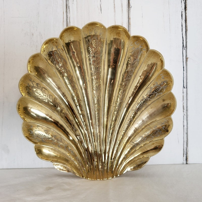Brass Shell Dish - Etsy