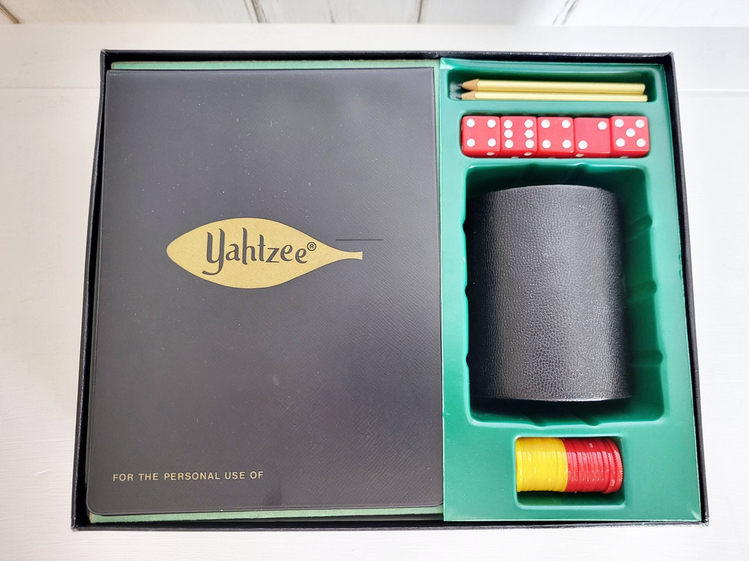 Vintage 1956 YAHTZEE Board Game Deluxe Edition, Retro Yahtzee Family ...