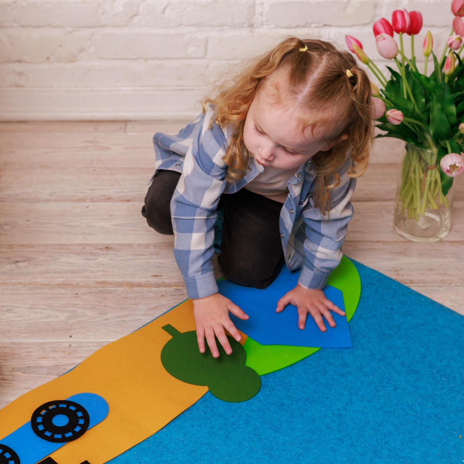Construction Felt Board, Kids Felt Wall, Activity Wall, Montessori ...