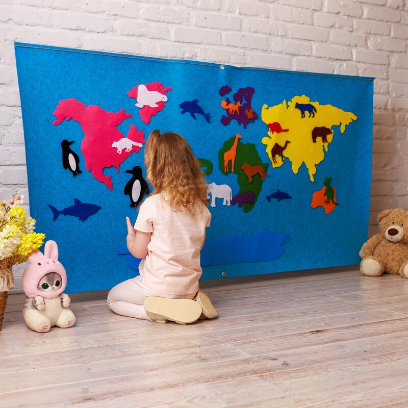 Felt World Map - Etsy