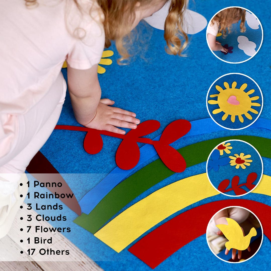 Rainbow Felt Board, Nature Felt Board, Kids Felt Wall, Activity Wall ...