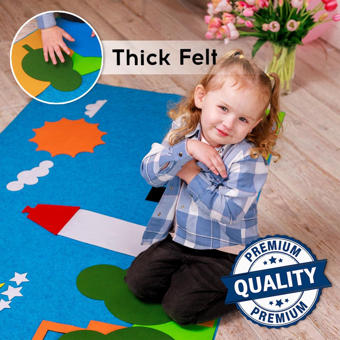 Construction Felt Board, Kids Felt Wall, Activity Wall, Montessori ...