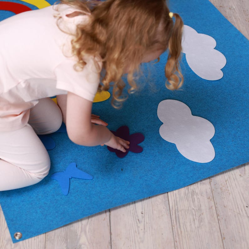 Rainbow Felt Board, Nature Felt Board, Kids Felt Wall, Activity Wall ...