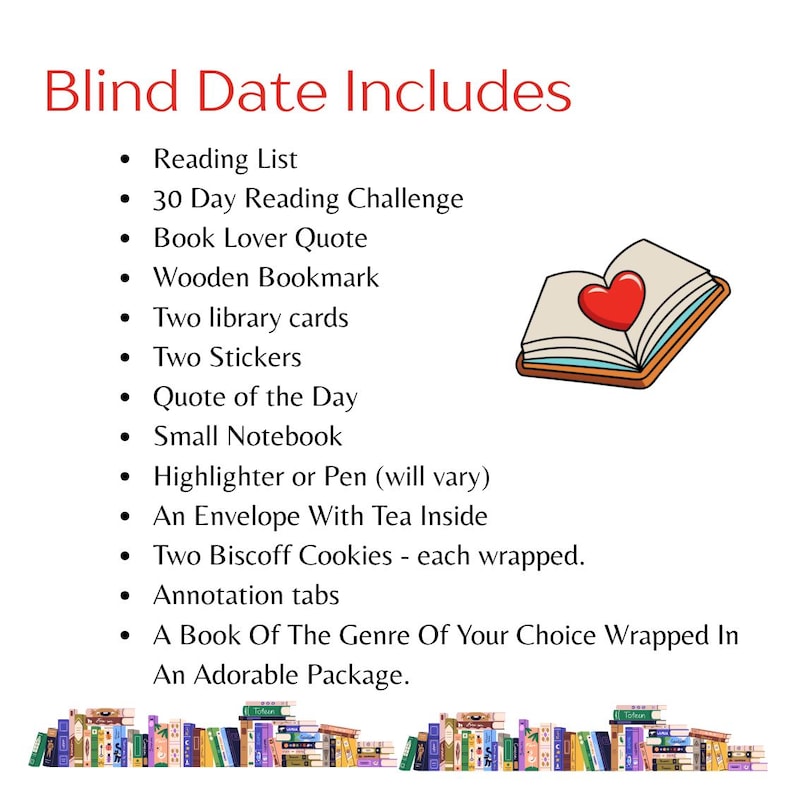 Date Night With A Book - Blind Date With A Book - Book Lovers Gift ...