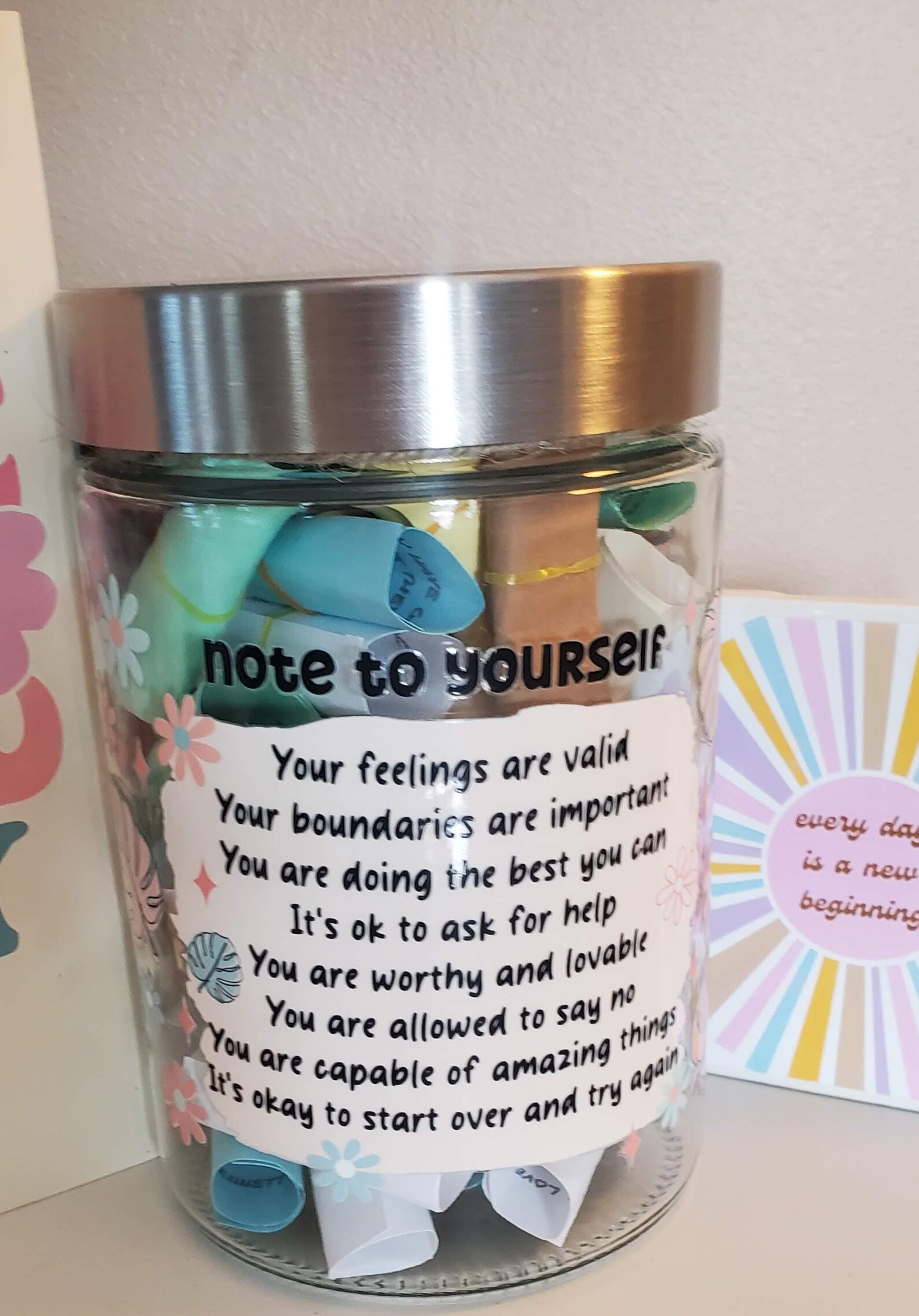 Gift Set mental Health Awareness/inspirational Jar With 52 Weeks of ...