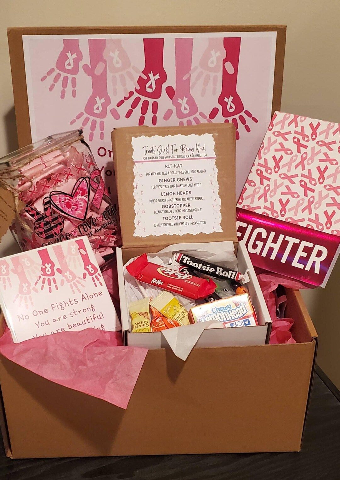 Breast Cancer Survivor Gift Box Jar W/52 Weeks of Inspirational Quotes ...
