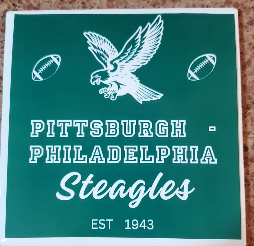 Handmade Ceramic Tile Coasters - STEAGLES - PHIL-PITT - Pittsburgh ...