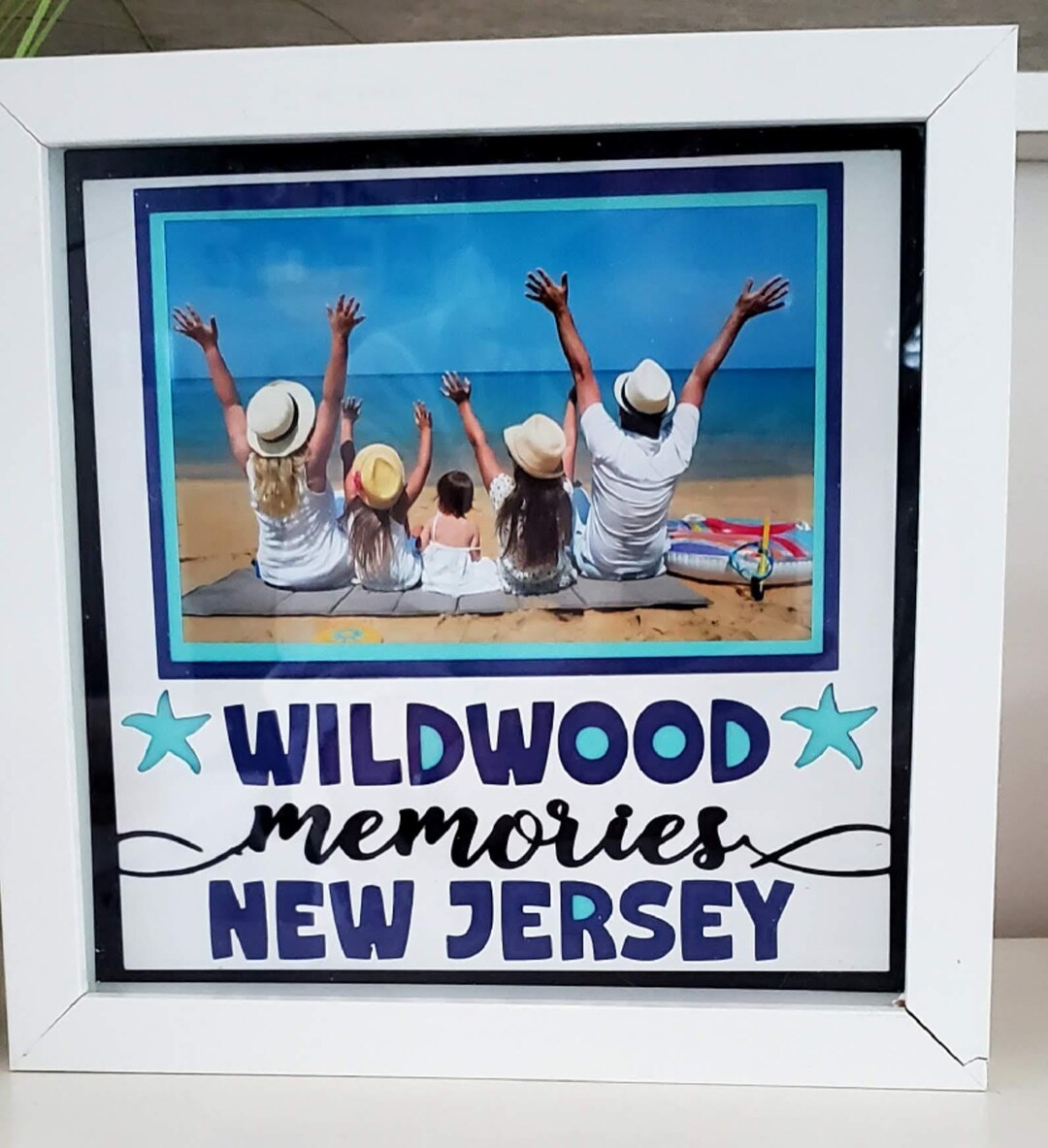 Wildwood, NJ Memories - 8x8 Layered 3D Shadow Box- Wooden Frame - Just ...