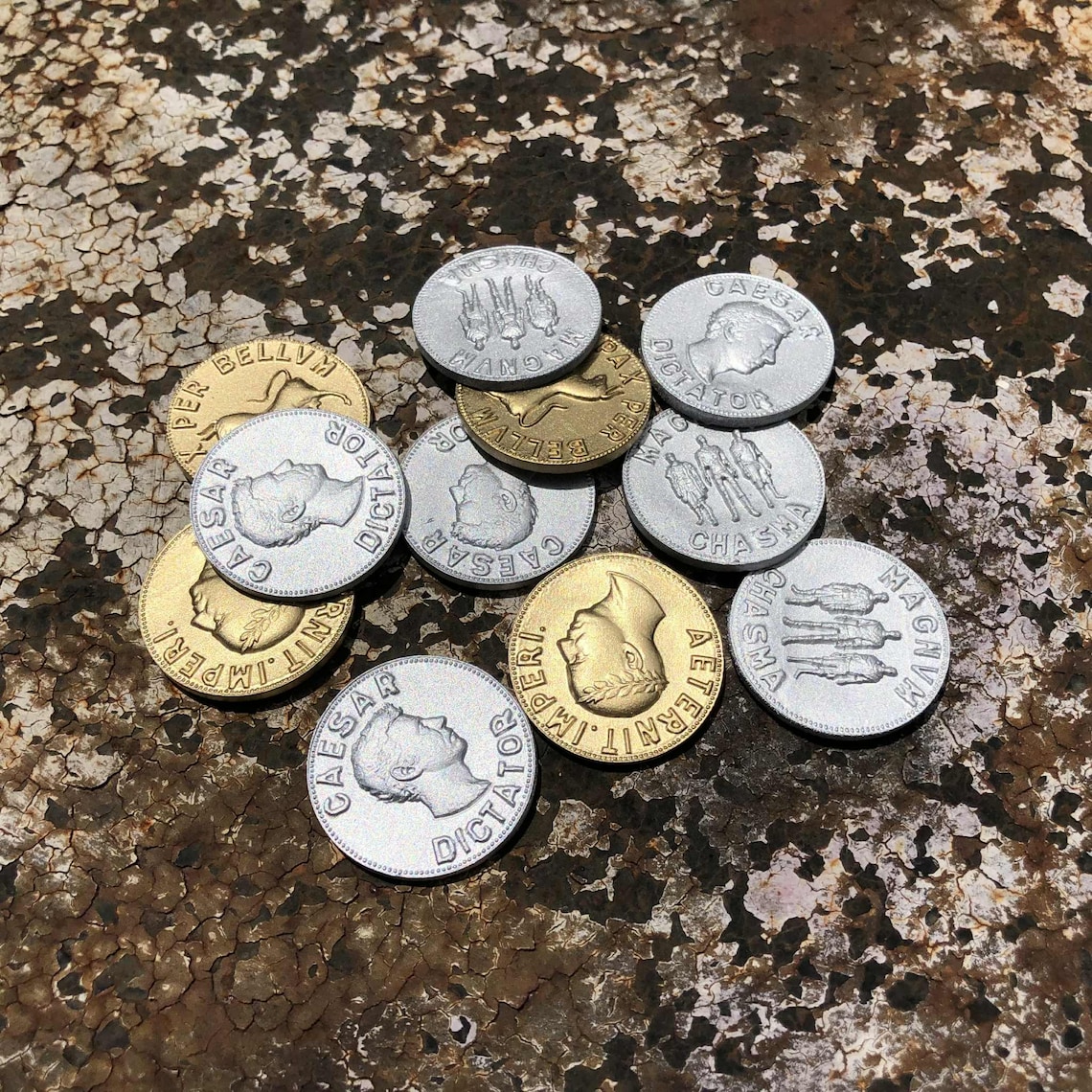 Legion Denarius & Aureus Coin Fallout New Vegas 30x3mm Game Accurate ...