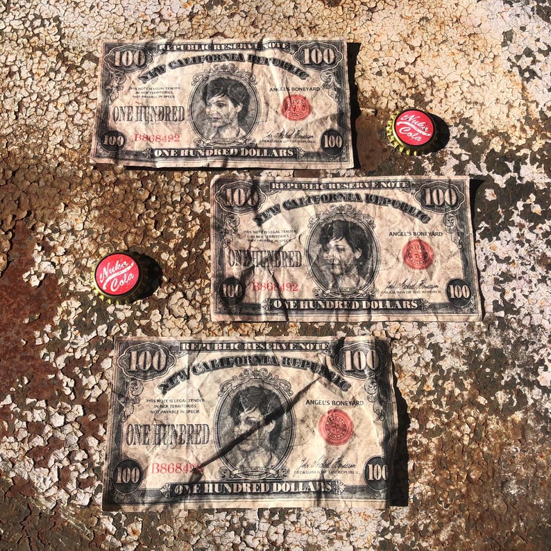 NCR 100 Dollar Bills Fallout New Vegas Currency - Etsy