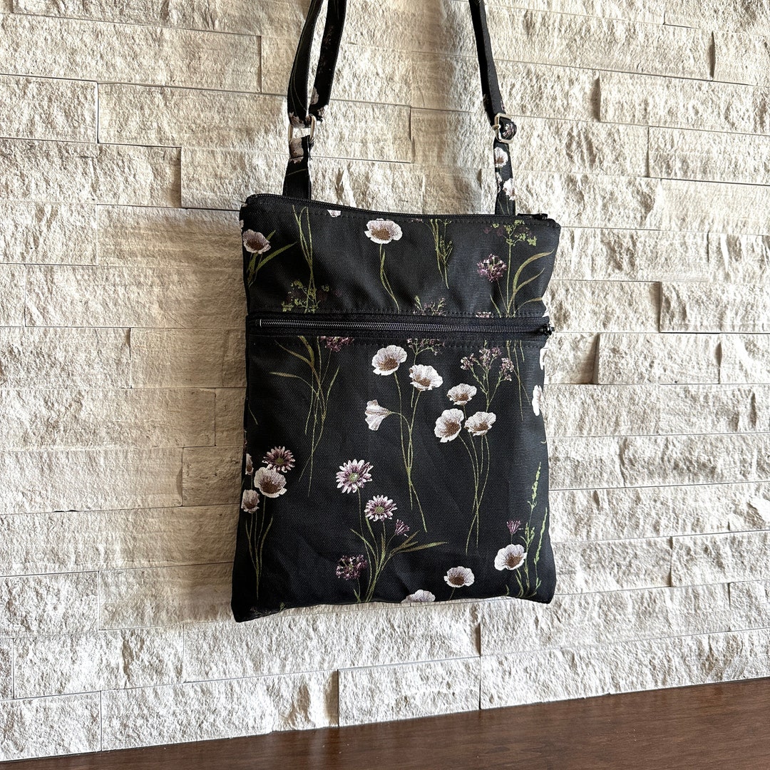 Small Crossbody Bag Dainty Florals Onyx - Etsy