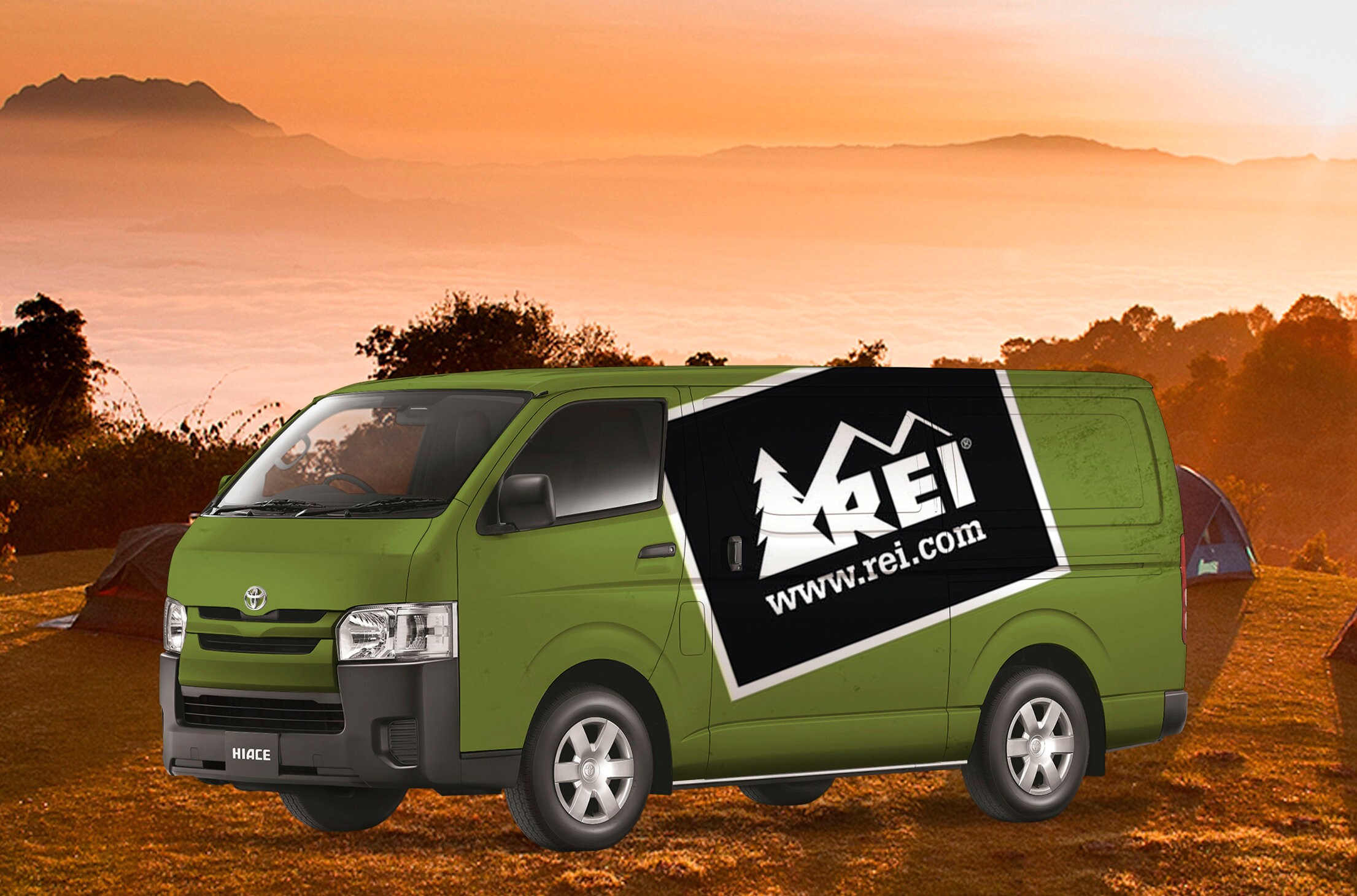 4K Work Van Toyota Hiace PSD Mockup - Etsy