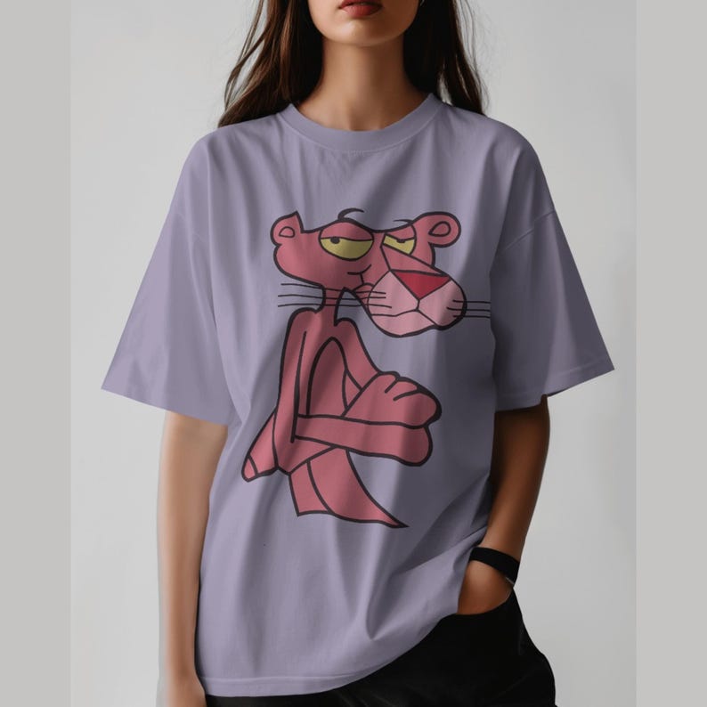 Pink Panther Shirt, Cartoon Shirts Gift for Her Comic Tees - Etsy