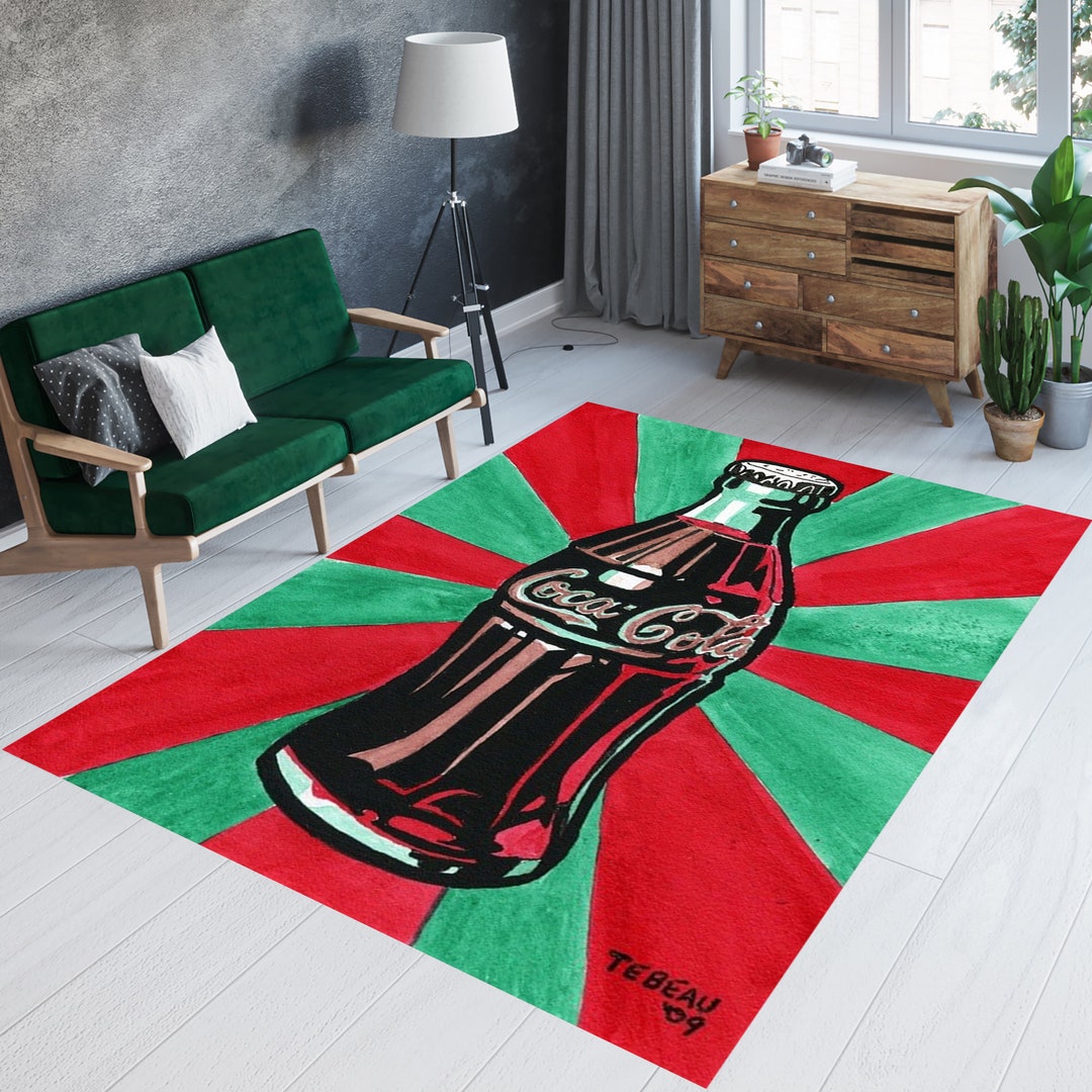 Coca Cola Old Rug,coca Cola Design,coca Cola Bottle,home Decor Rug ...