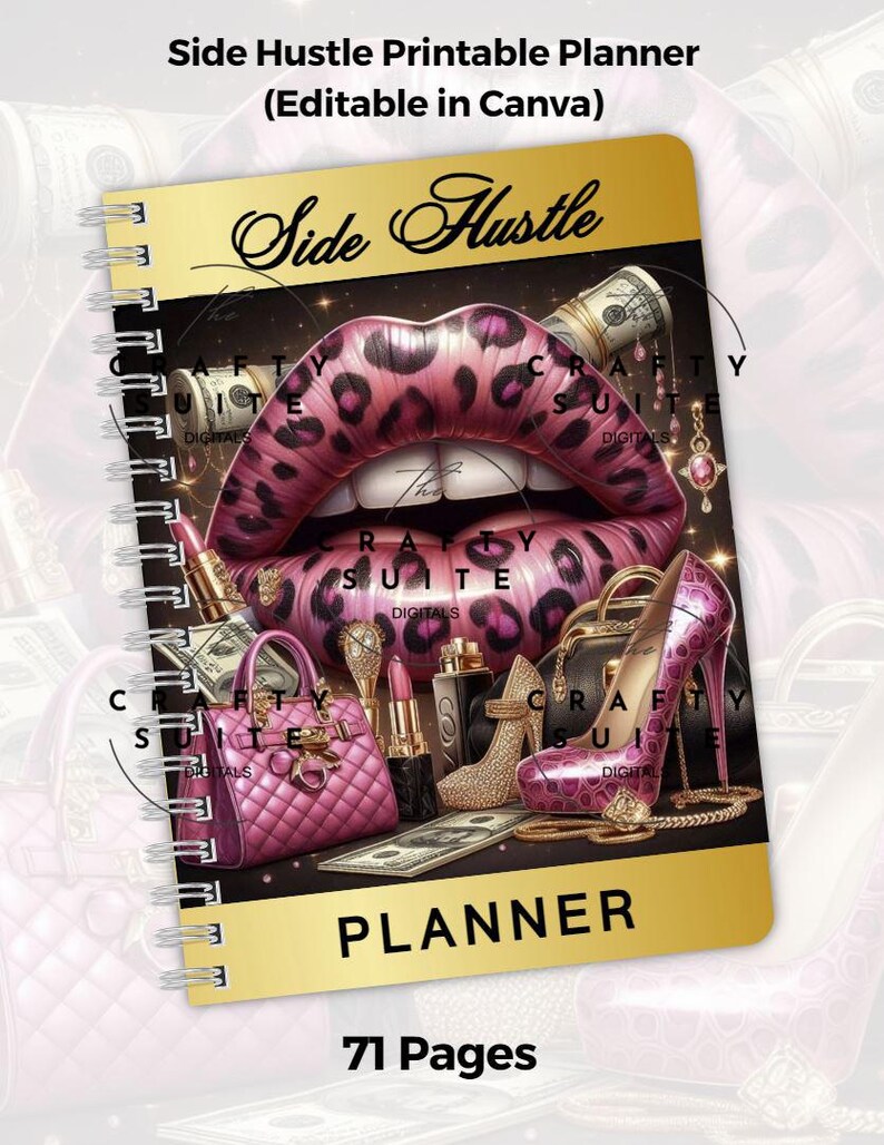Side Hustle Planner, Business Organizer, Editable in Canva (PDF) - Etsy