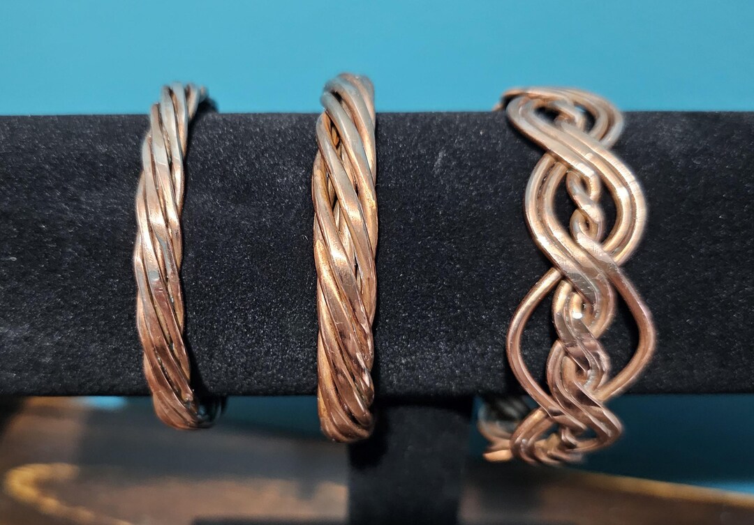 Vintage Twisted Copper Bracelets - Etsy