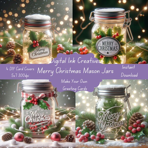 Christmas Mason Jars - Etsy