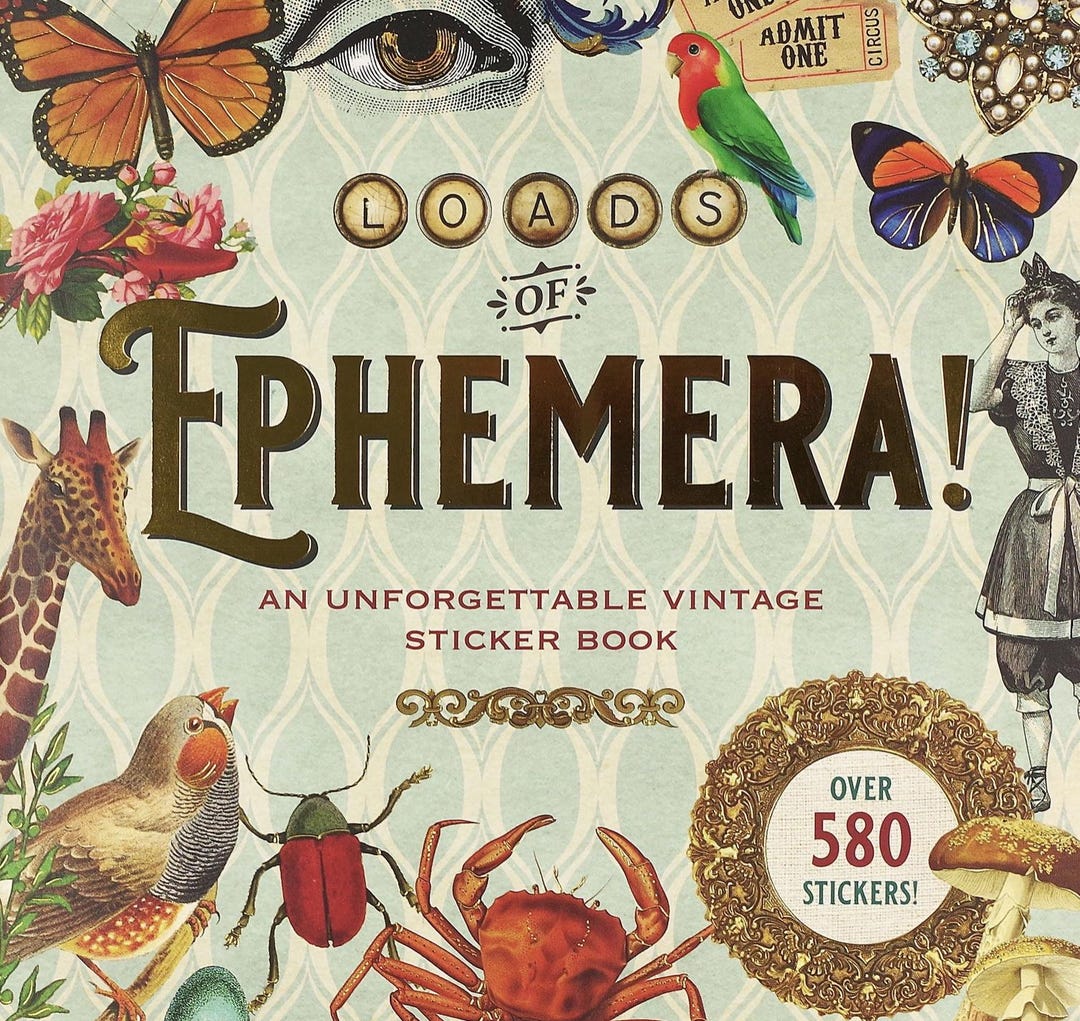 Loads of Ephemera Sticker Book for Planners Bullet Journals Scrapbook ...