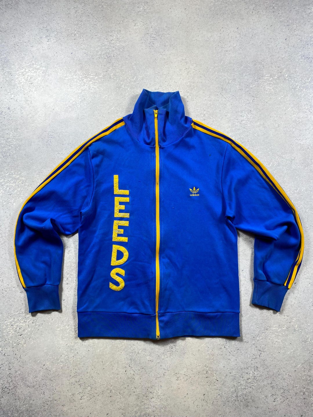Vintage Adidas Leeds United Mens Blue Zip Hoodie Big Logo - Etsy