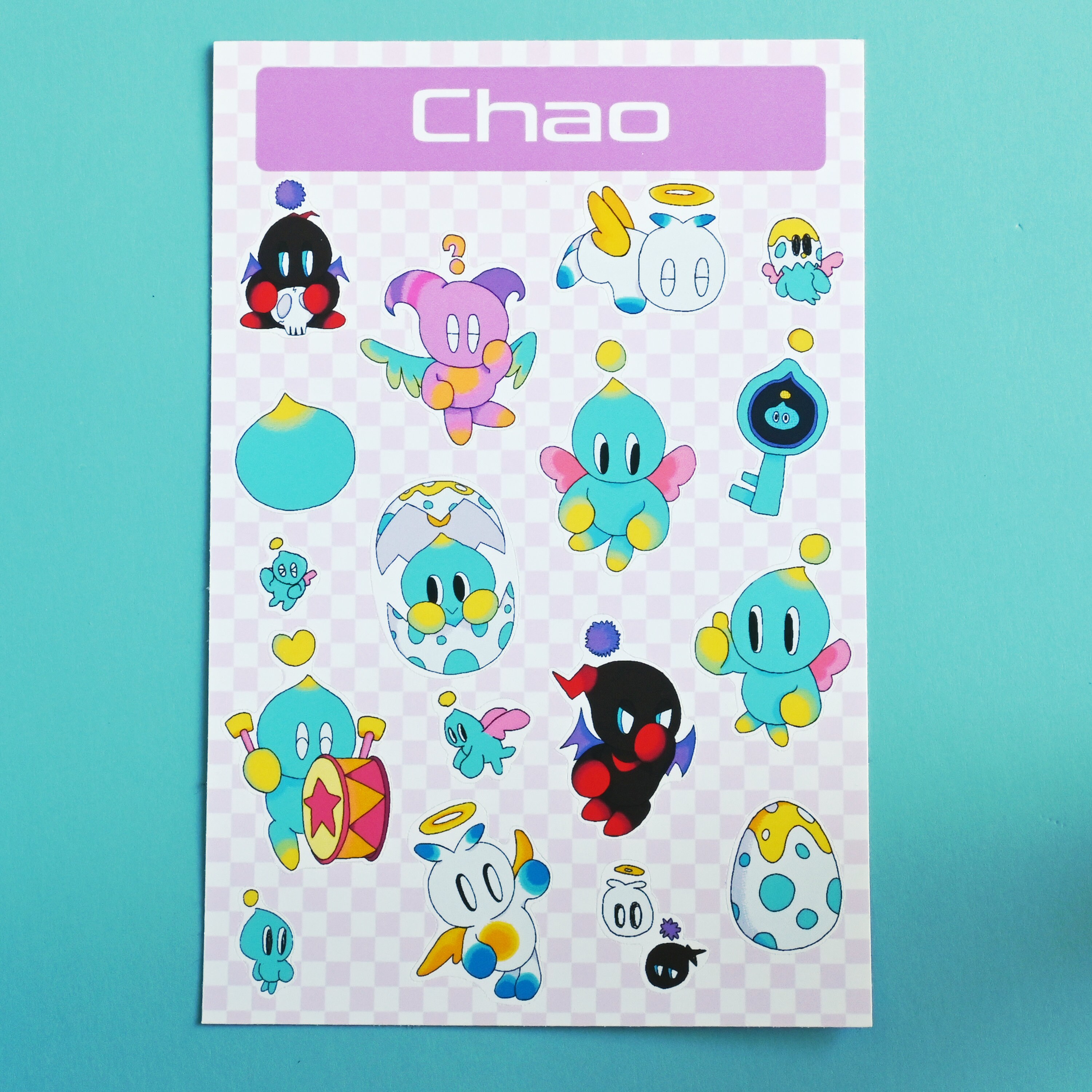 Sonic Chao | Matte Vinyl Sticker Sheet - Etsy