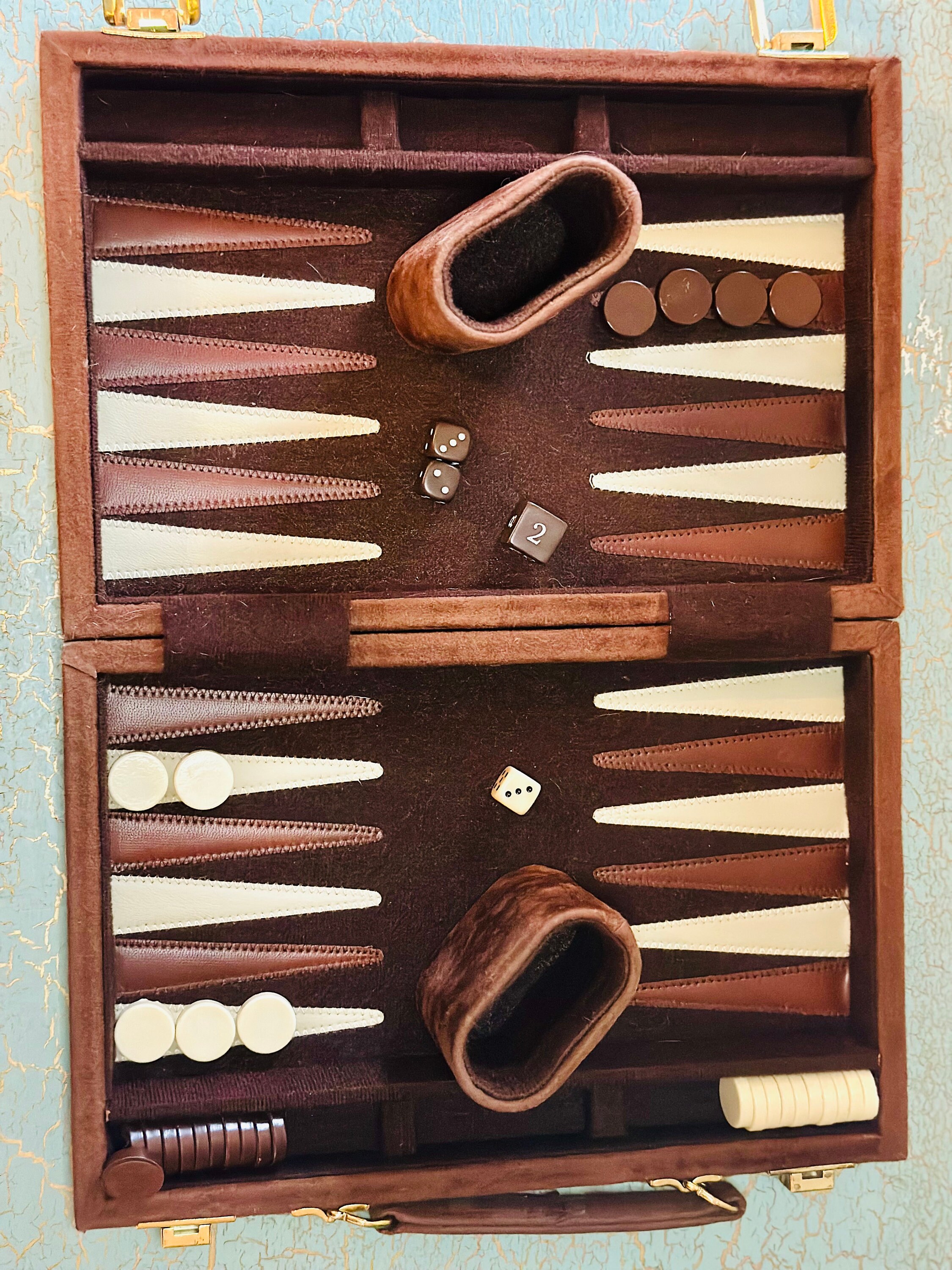 Vintage Travel-sized Backgammon Set Classic Brown Aesthetic - Etsy