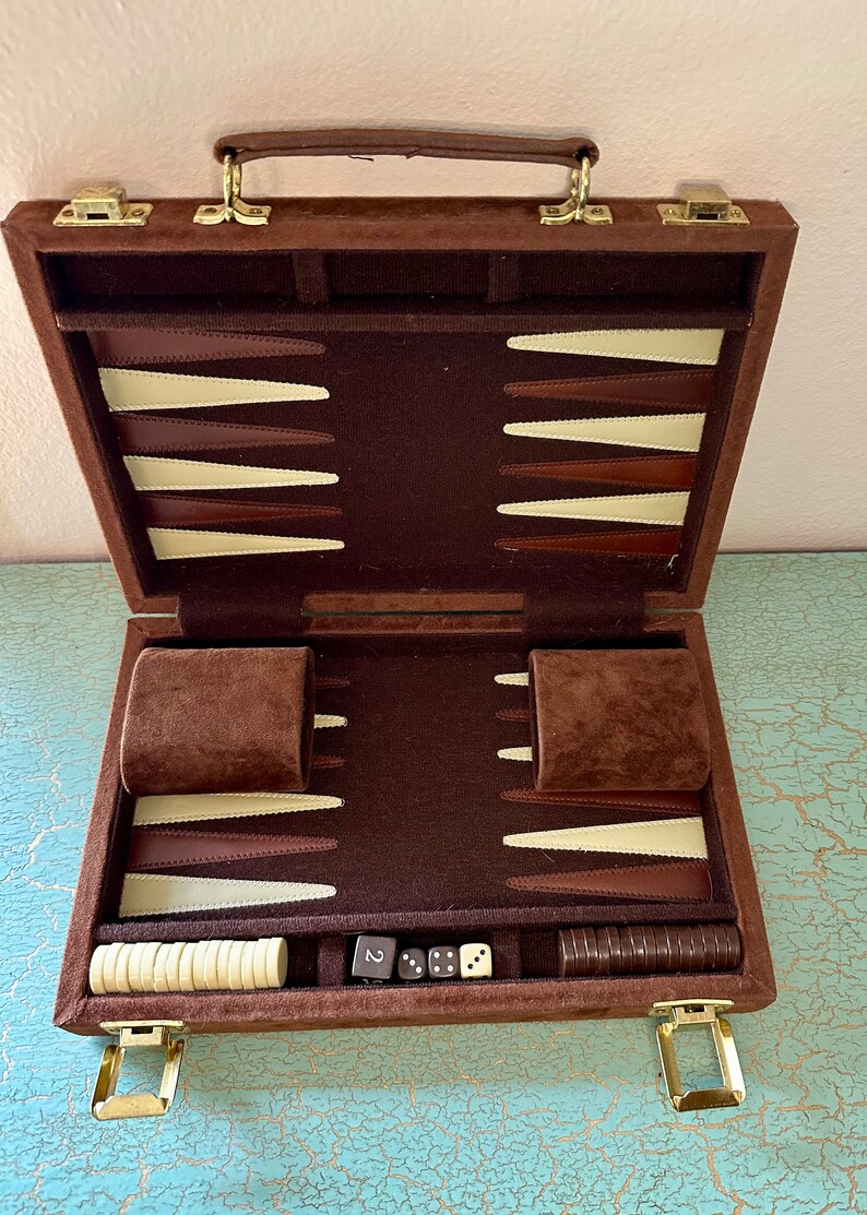 Vintage Travel-sized Backgammon Set Classic Brown Aesthetic - Etsy
