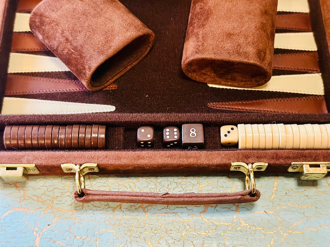 Vintage Travel-sized Backgammon Set Classic Brown Aesthetic - Etsy