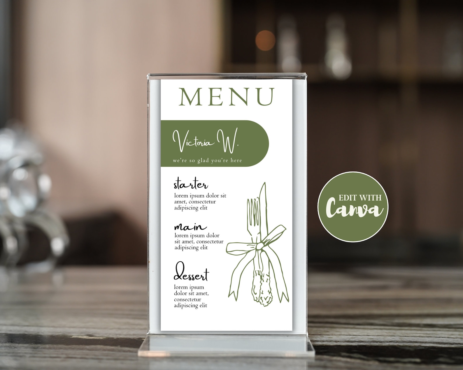 Hand Drawn Dinner Menu | Editable Menu | Digital Template | Custom ...
