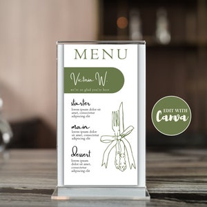 Editable Dinner Menu Template | Hand Drawn, Custom Canva (digital) - Etsy