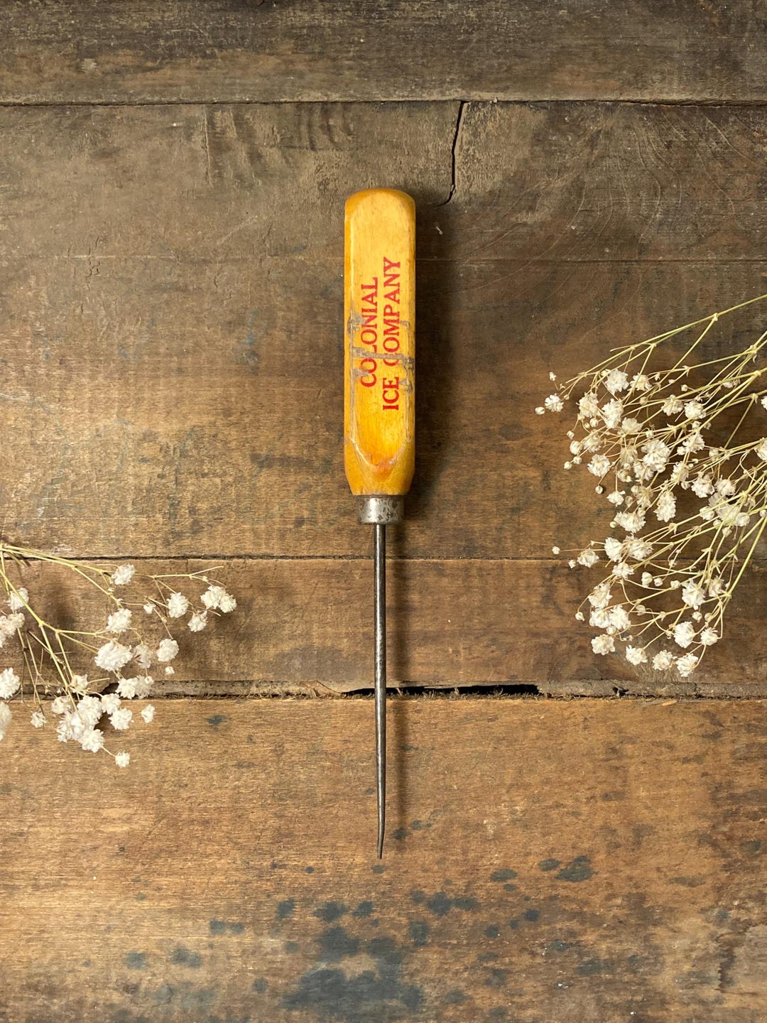 Vintage Colonial Ice Company Advertising Ice Pick - Etsy