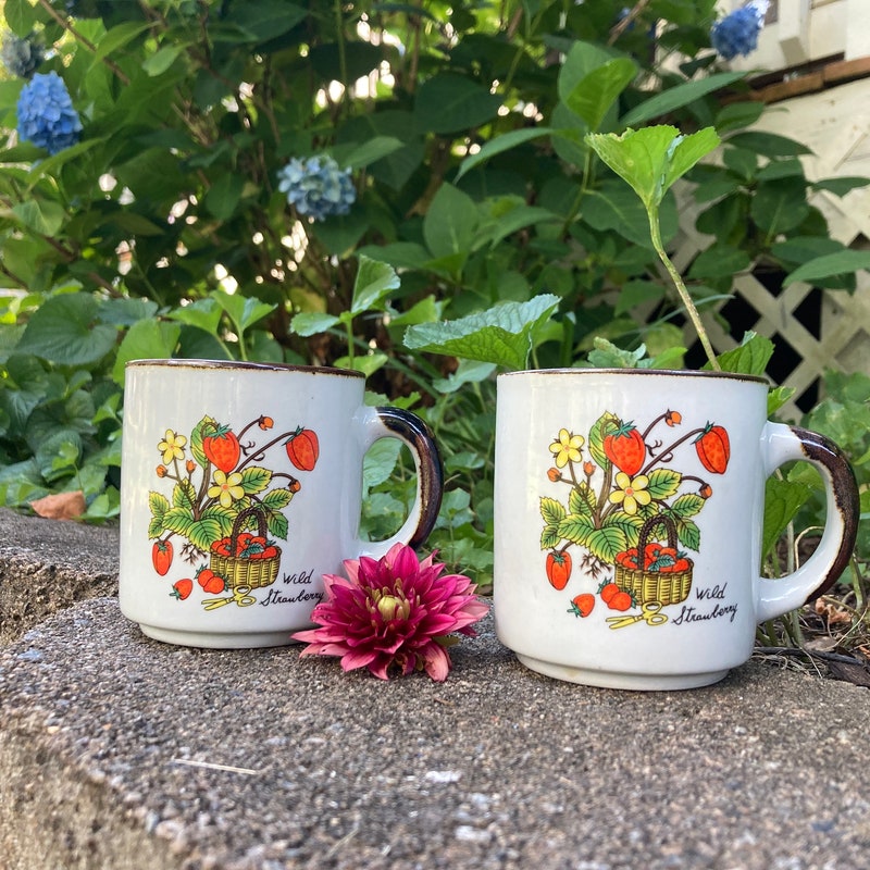Strawberry Mugs - Etsy