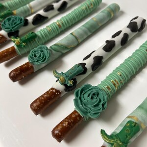 12 CUSTOM Chocolate Covered Pretzels - Etsy