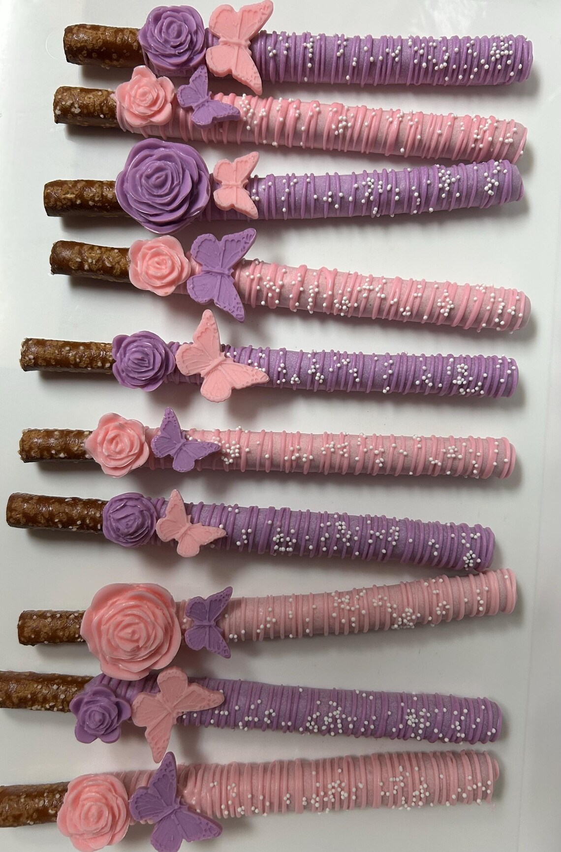 12 Butterfly Chocolate Covered Pretzels - Etsy