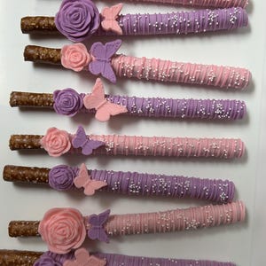 12 Butterfly Chocolate Covered Pretzels - Etsy