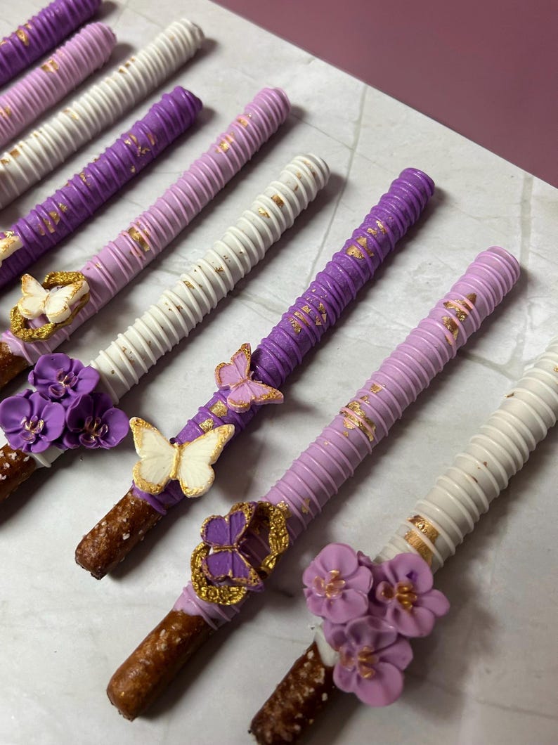 12 Butterfly Chocolate Covered Pretzels - Etsy