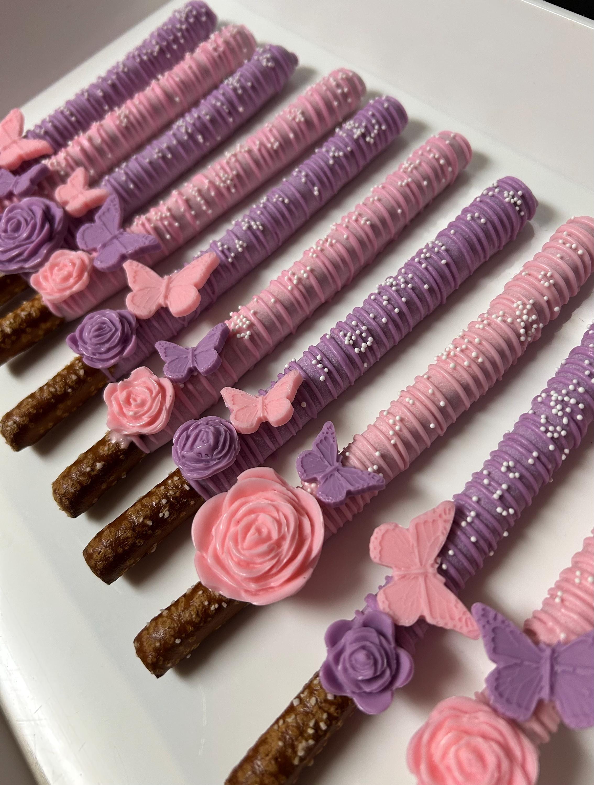 12 Butterfly Chocolate Covered Pretzels - Etsy