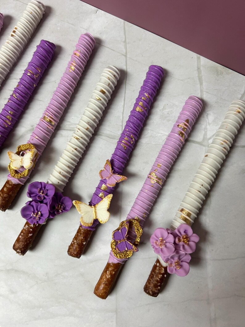 12 Butterfly Chocolate Covered Pretzels - Etsy