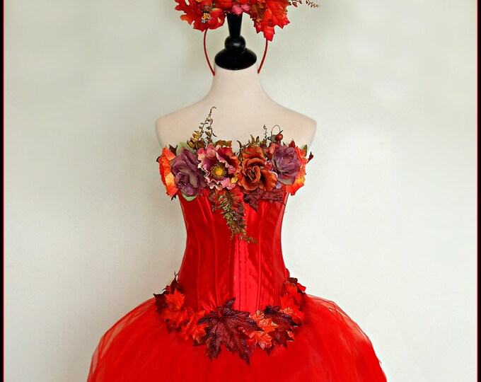 Summer Sale Adult Fairy Costume The Really Red Fall Faerie Etsy