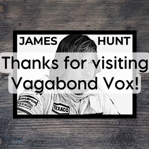 Formula 1 Sticker James Hunt Formula 1 Vinyl Sticker Waterproof Sticker ...