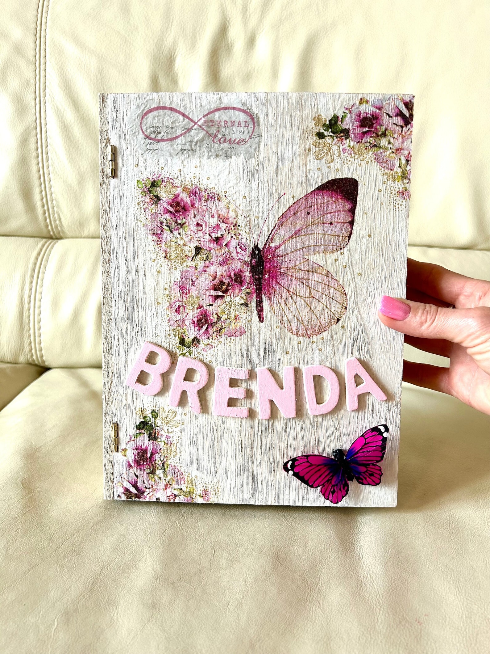 Custom Name Wood Book Box | Personalized Gift Box | Handmade Gift for ...