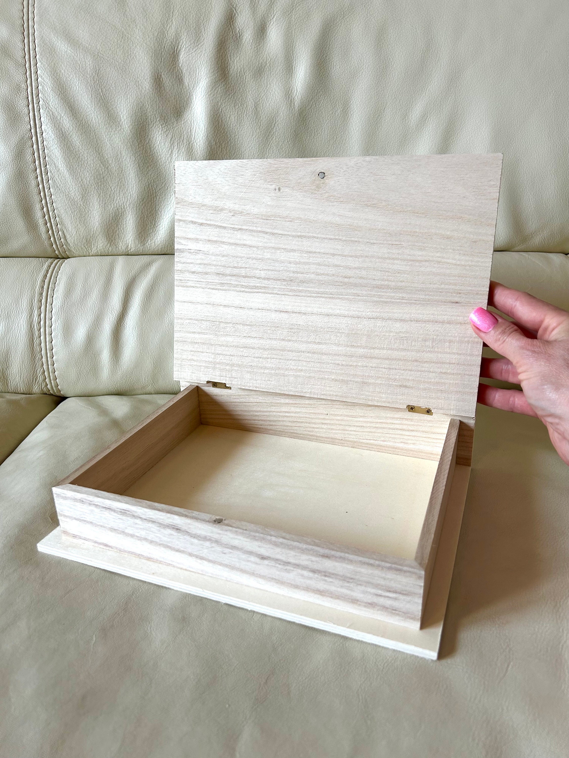 Custom Name Wood Book Box Personalized Gift Box Handmade Gift for Her ...