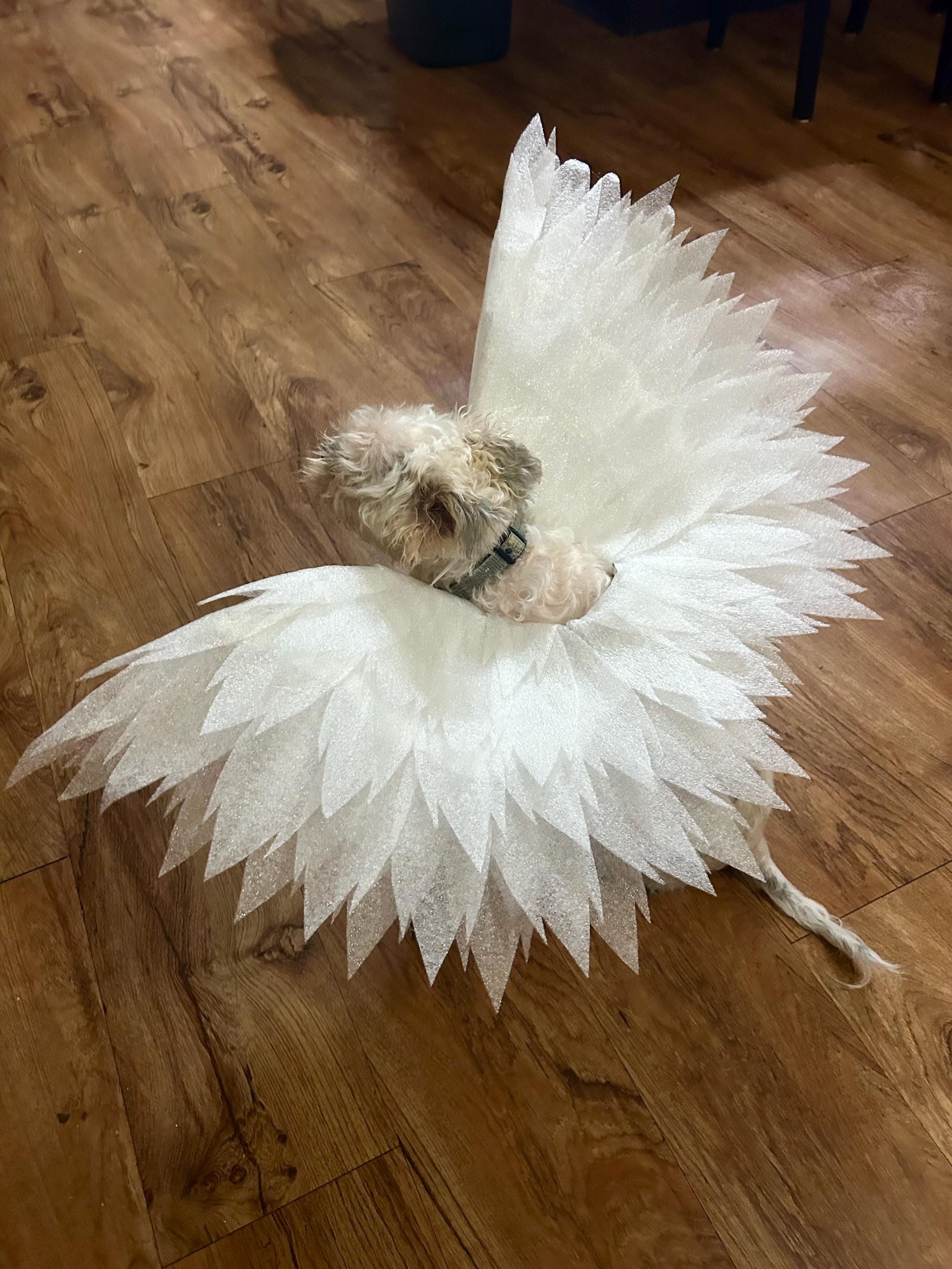 Halloween Dog Wings | White Angel Wings for Dogs | Cosplay Angel Wings ...