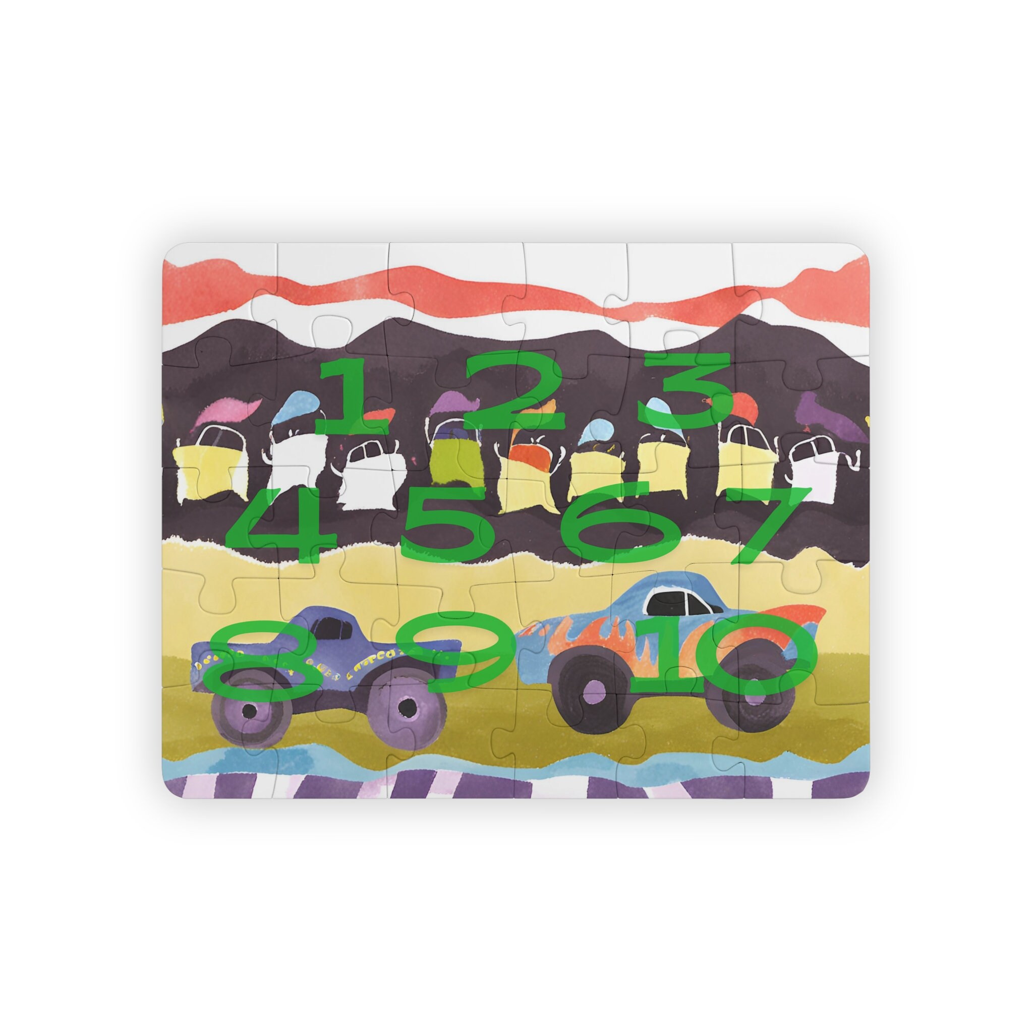 Kids' Counting Numbers Monster Truck Puzzle! Fun Learning Games - Etsy