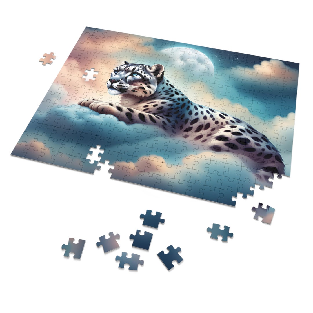 Stunning Snow Leopard Jigsaw Puzzle (30, 110, 252, 500,1000-piece), Fun ...