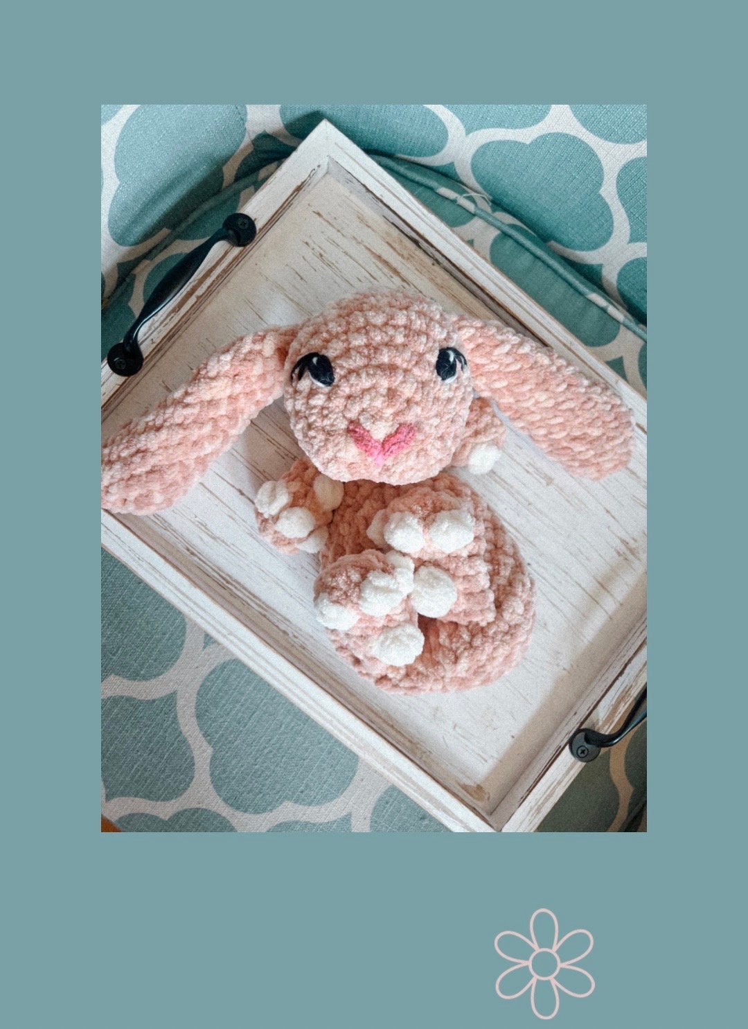 Crochet Pink Bunny Lovey - Ready to Ship (snuggler, Plushie, Stuffie ...