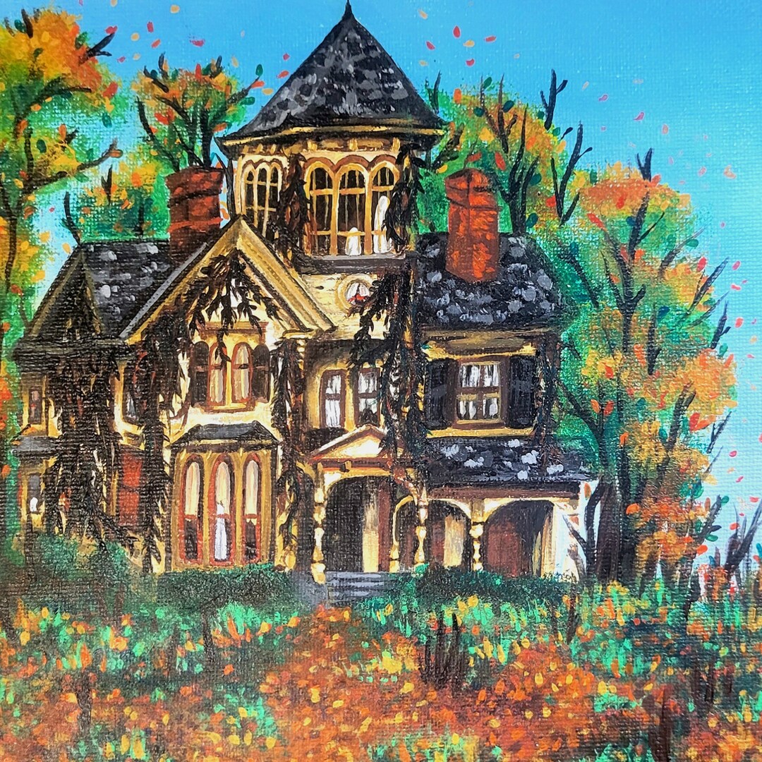 Detailed Haunted House Print Printable Digital Download - Etsy